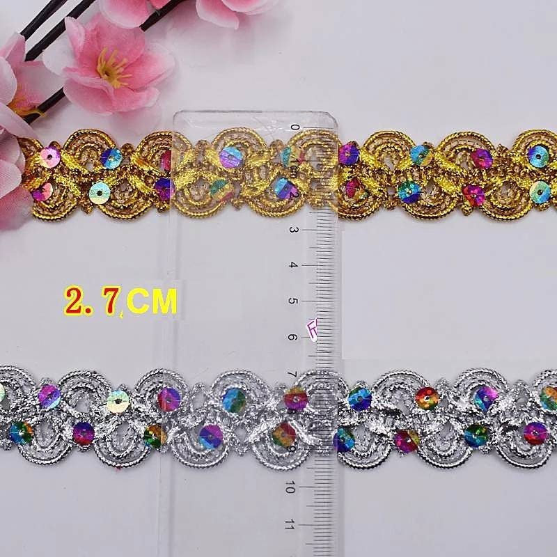 Gold SEQUIN TRIM 12-24 YARDS Silver Sparkly Trim Metallic - Etsy