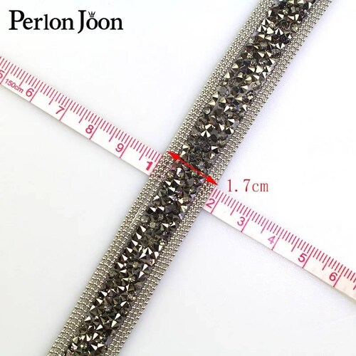 HOT FIX Trim 1-5 YARDS Gold Silver Metallic Rhinestone Glass - Etsy UK