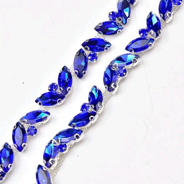Blue Rhinestone Trim - Etsy