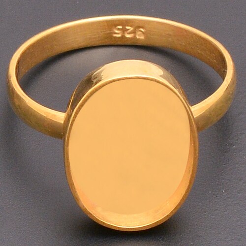 925 Sterling Silver Round Blank Bezel Cup Ring Round | Etsy