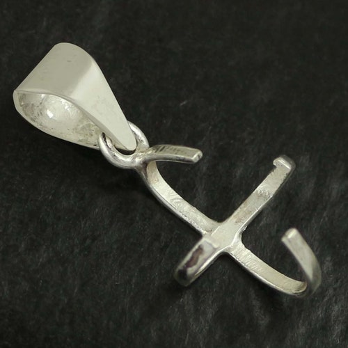 925 Sterling Silver Irregular Claw Pendant Blank Charm Base - Etsy