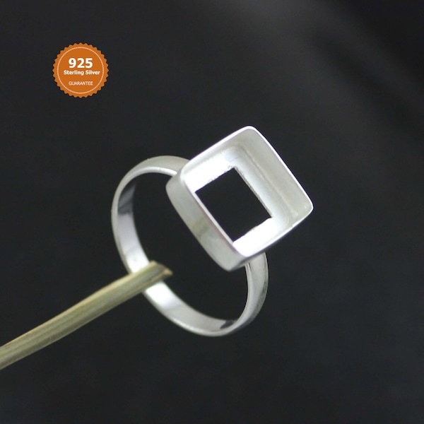 Square Stone Ring - Etsy