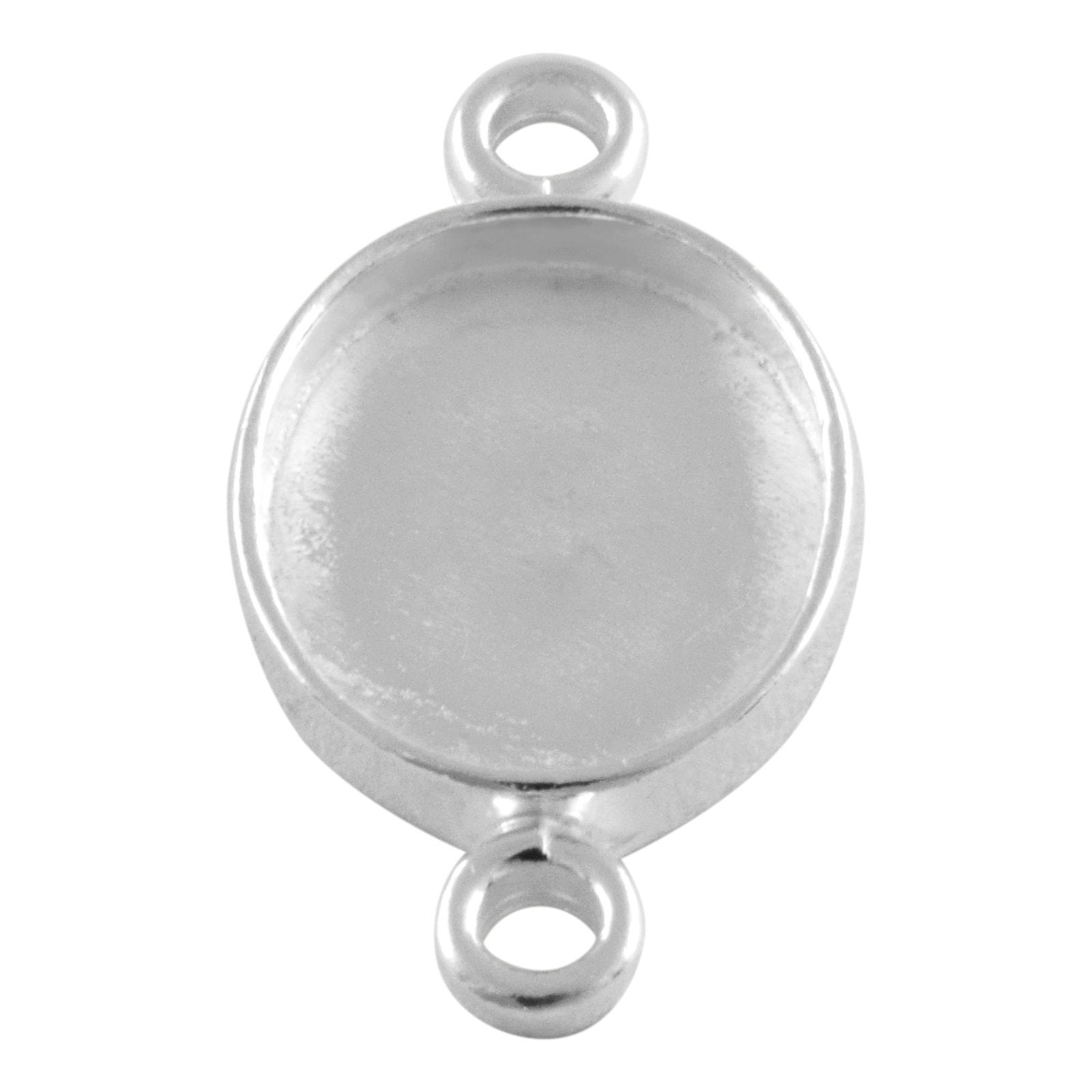 Sterling silver Connectors 925 silver Oval Bezel blank | Etsy