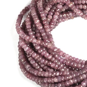 Natural Black Rutile Quartz Ruby Roundel Facet 5 Mm 13 Inches - Etsy