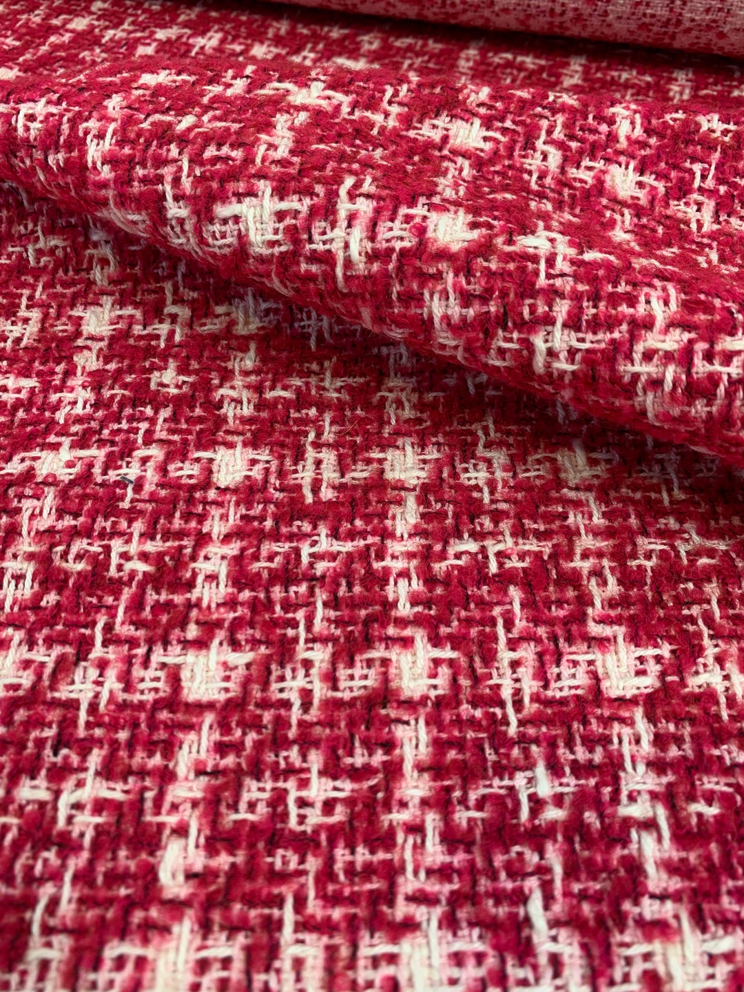 Boucle Fabric, Wool Boucle, Wool Tweed Fabric - Etsy