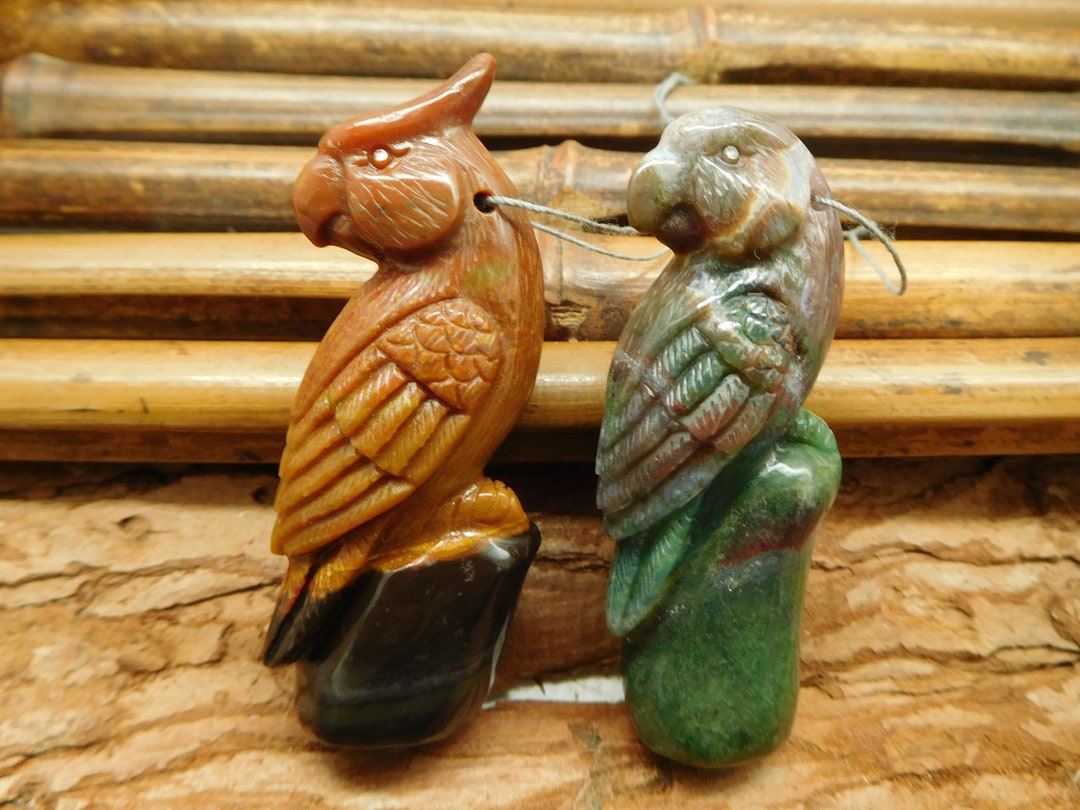 Stone Bird Carving. Carve Crystal Parrot. Carve Pendant Stone. - Etsy