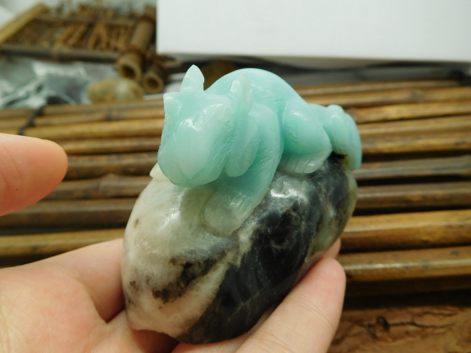 Carving Amazonite Squirrel. Squirrel Decor Carved Stone. | Etsy