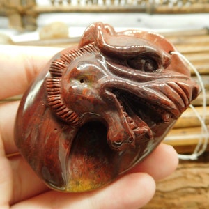 Red Agate Leopard Carving Jewelry. Hand Carved Leopard. Birthday Gift ...