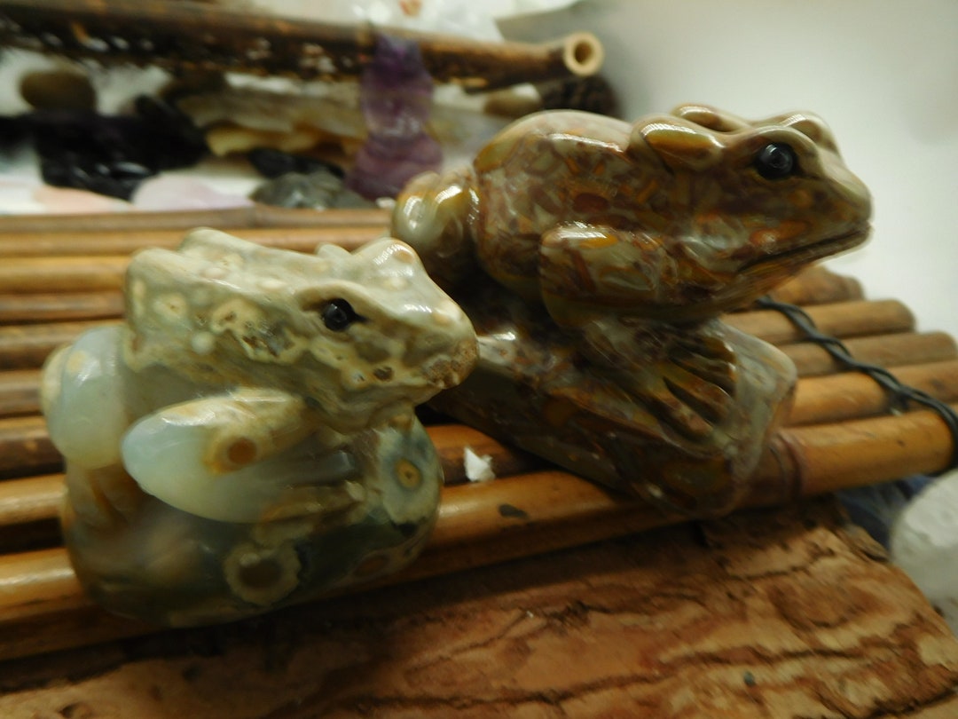 Africa Jade Carved Frog. Frog Figurine. Frog Decoration. Handmade Frog ...