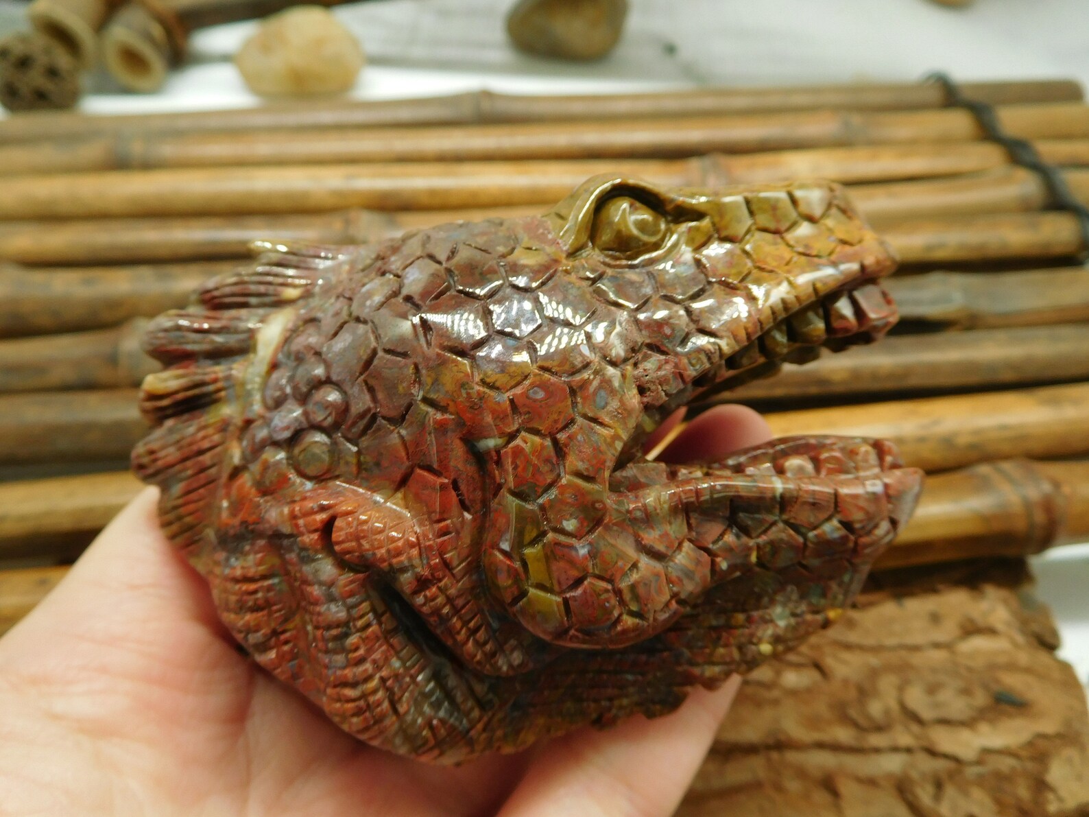 Fancy Agate Gemstone Dinosaur Head Home Decoration. House - Etsy