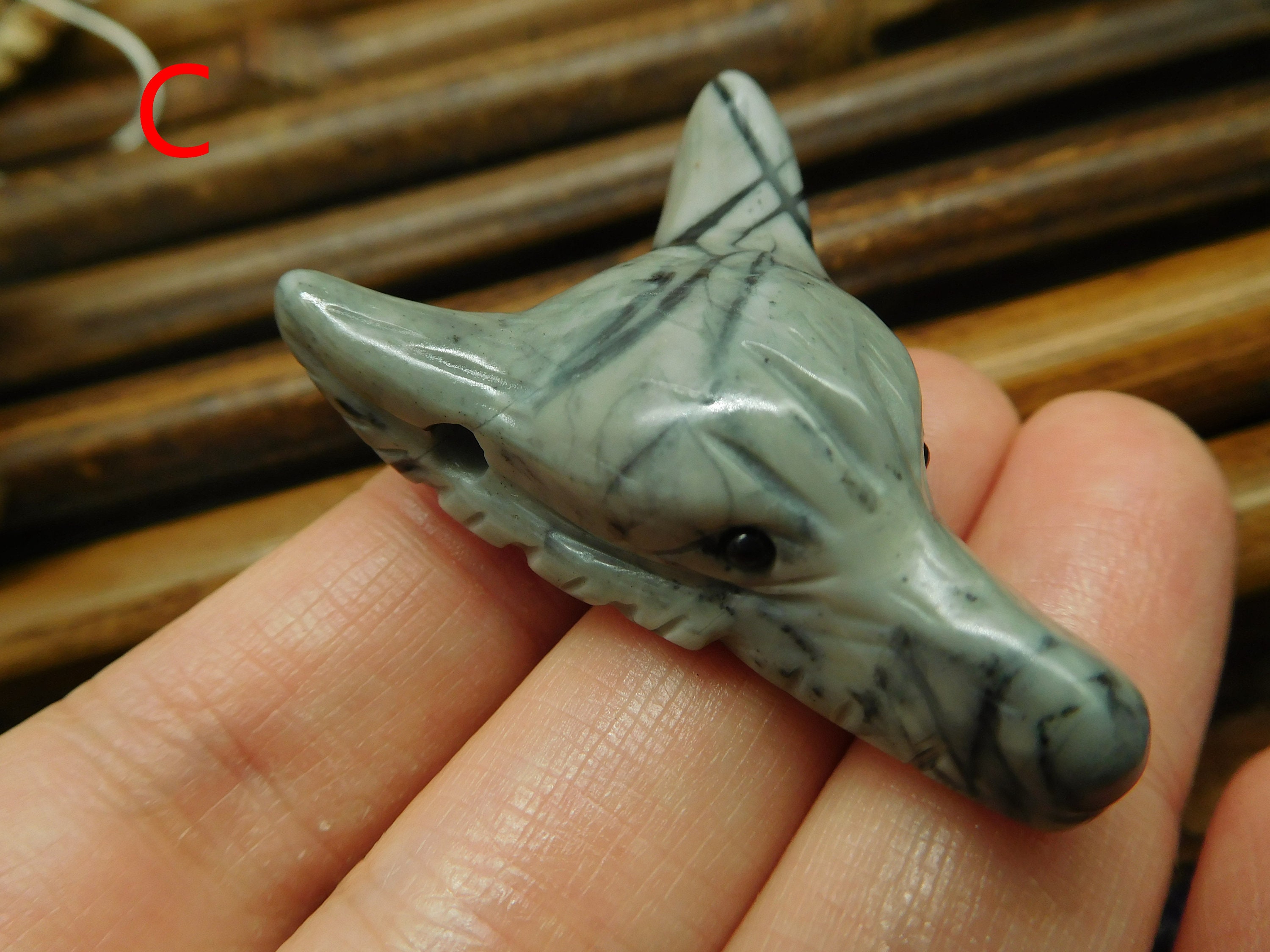 Wolf Head Bead. Picasso Jasper Wolf Jewelry. Howling Wolf | Etsy