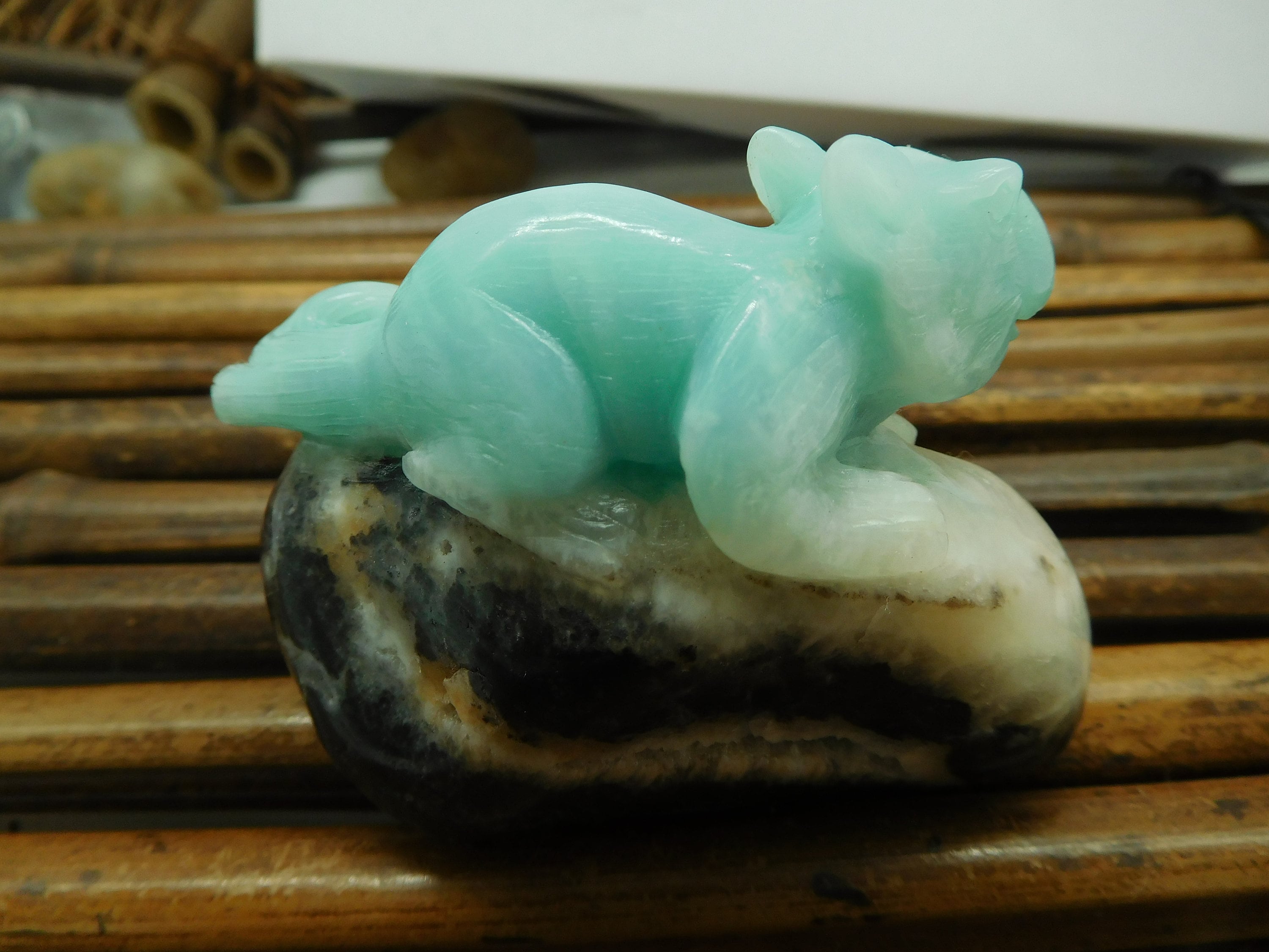 Carving Amazonite Squirrel. Squirrel Decor Carved Stone. | Etsy