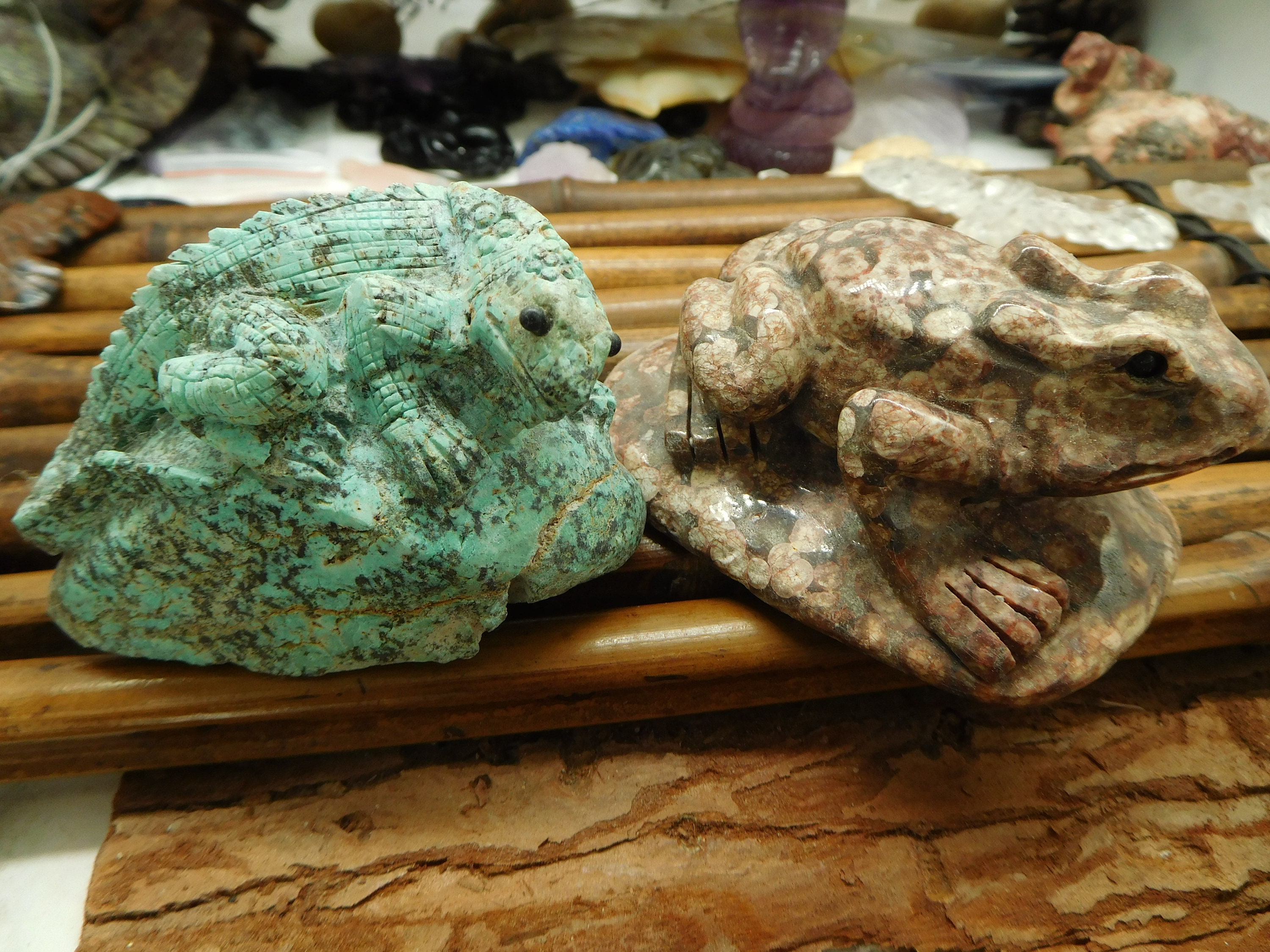 Succor Jasper Carving Frog. Stone Carve Lizard Figurine. Frog ...