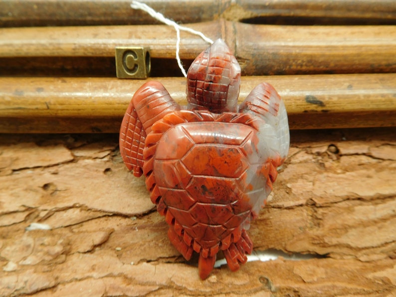 Agate Gemstone Pendant. Animal Jewelry. Natural Carving Sea - Etsy