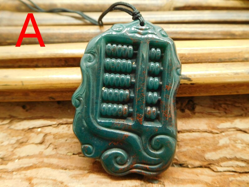Carved Abacus Indian Agate Jewelry. Agate Pendant Natural Stone. Carve ...