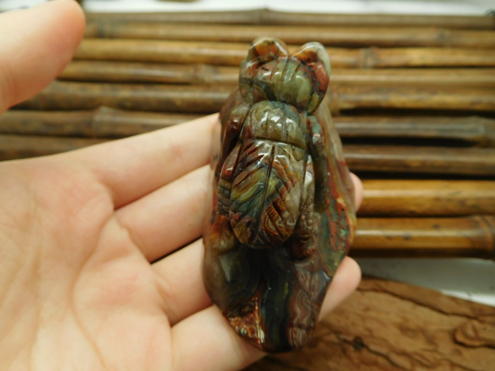 Crazy Lace Rosetta Handmade Mantis Shrimp Gemstone Decoration. - Etsy