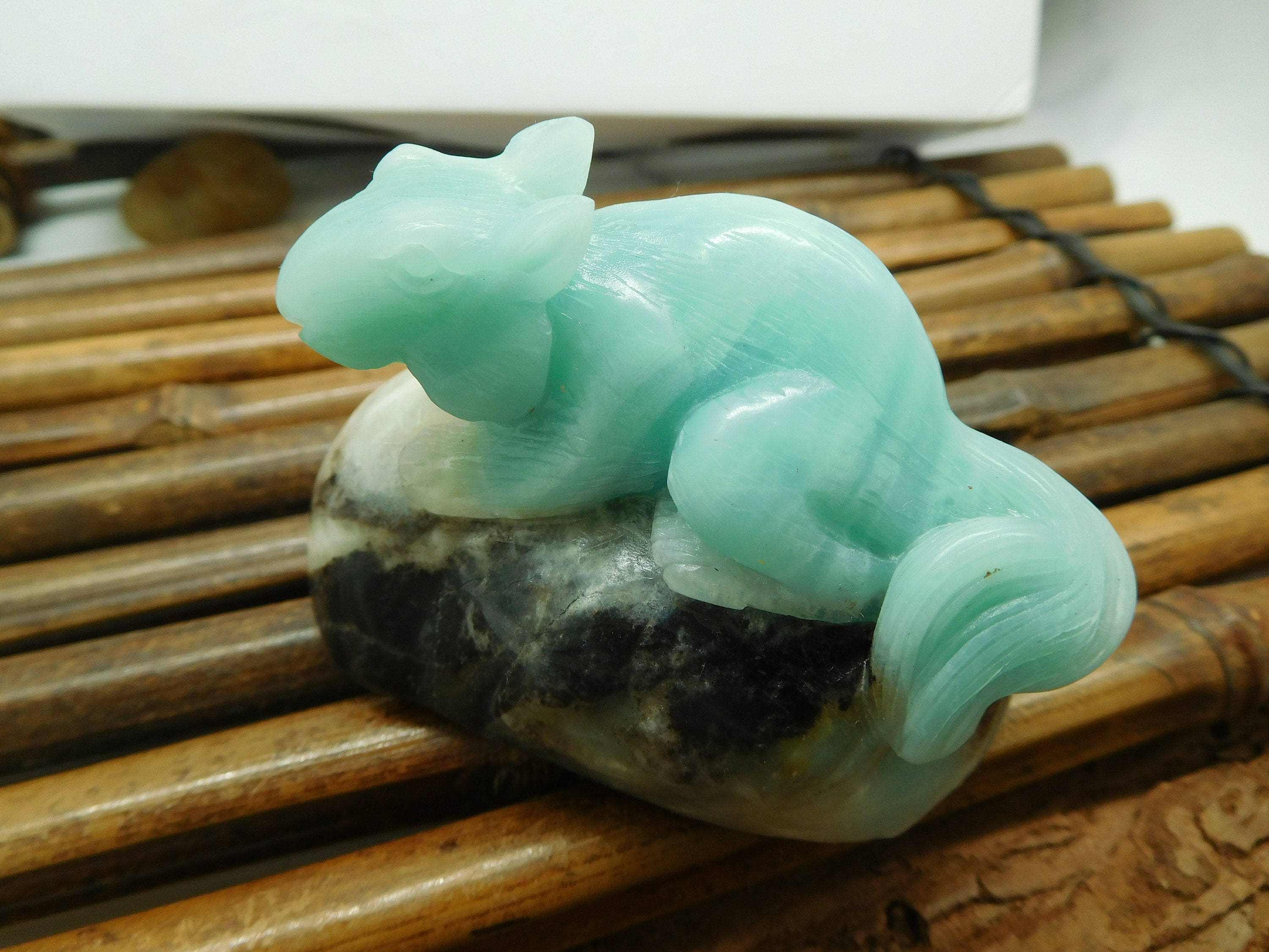 Carving Amazonite Squirrel. Squirrel Decor Carved Stone. | Etsy