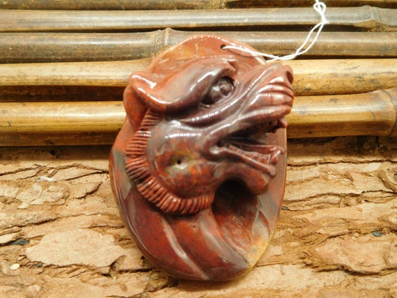 Red Agate Leopard Carving Jewelry. Hand Carved Leopard. - Etsy