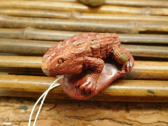 Horned Lizard Gemstone. Carved Animal C0318 - Etsy