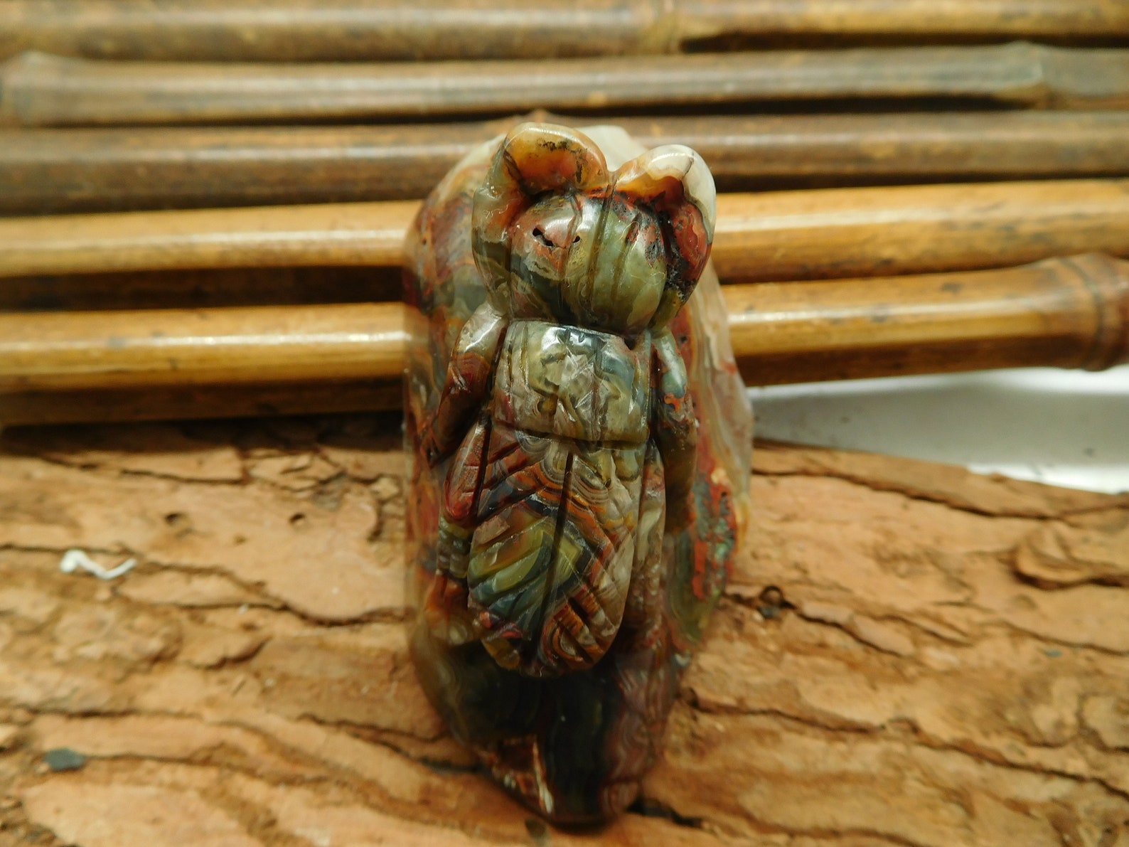 Crazy Lace Rosetta Handmade Mantis Shrimp Gemstone Decoration. - Etsy