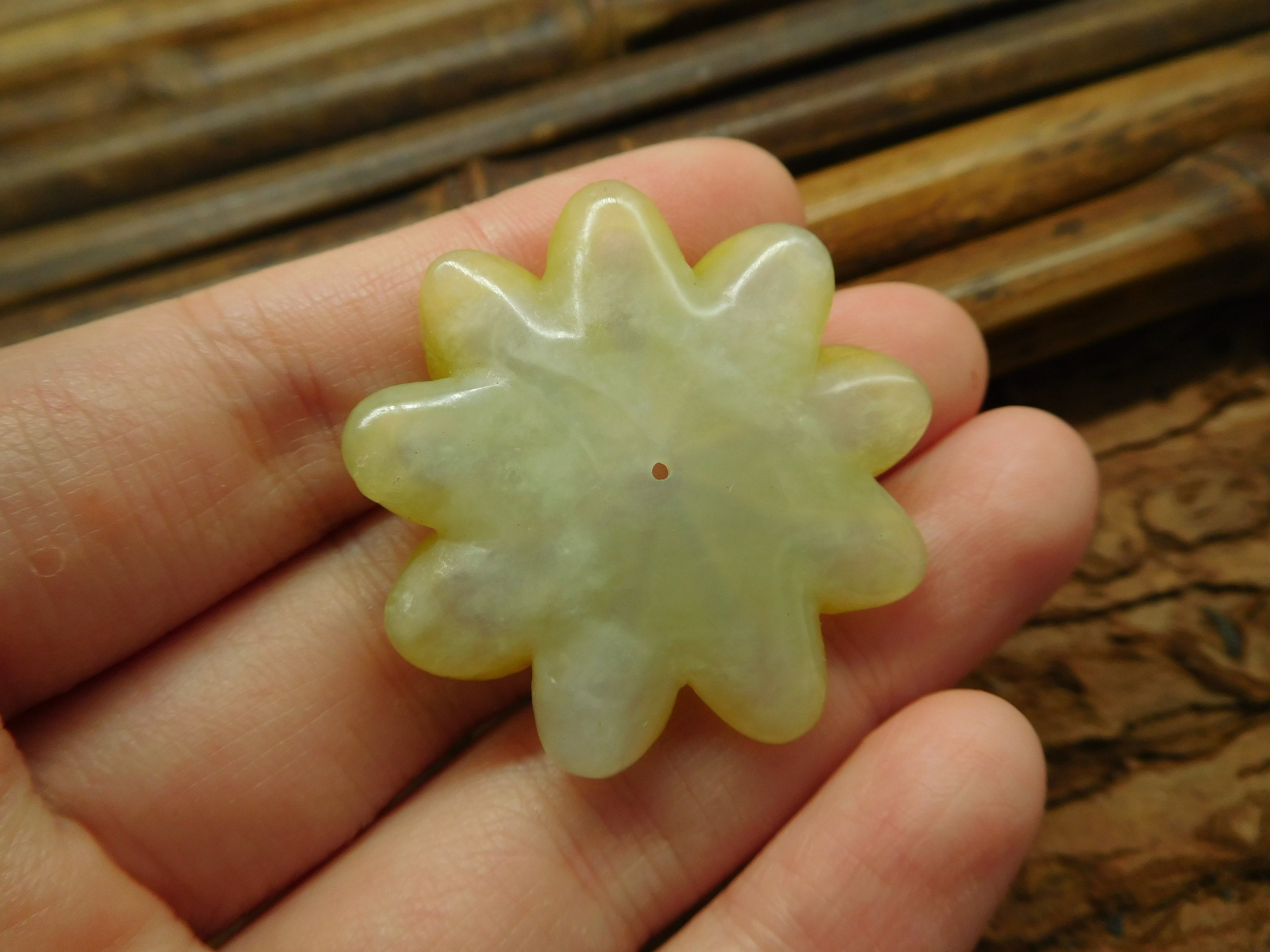 Yellow Agate Natural Gemstone Flower. Carved Bead B2294 - Etsy