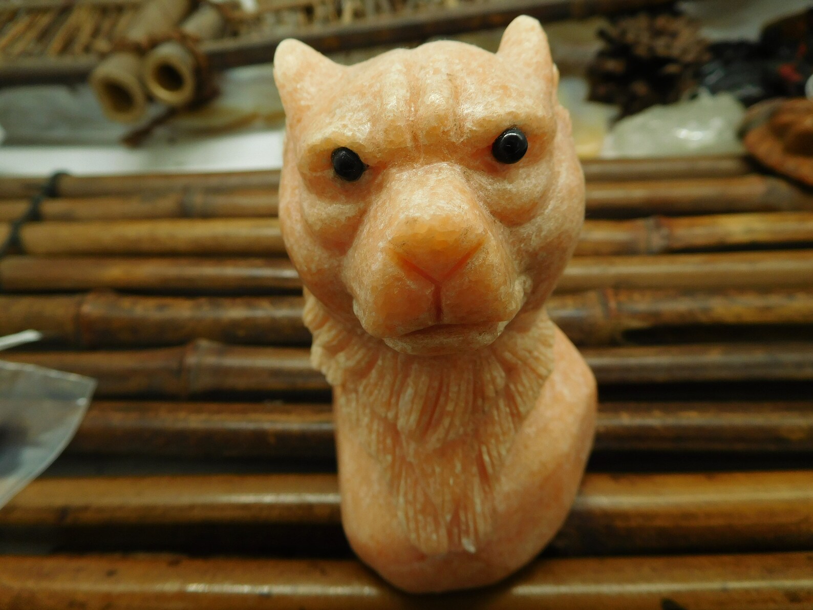 Handcarved Orange Jasper Wolf. Wolf Gift. Orange Gemstone Wolf. Wolf ...