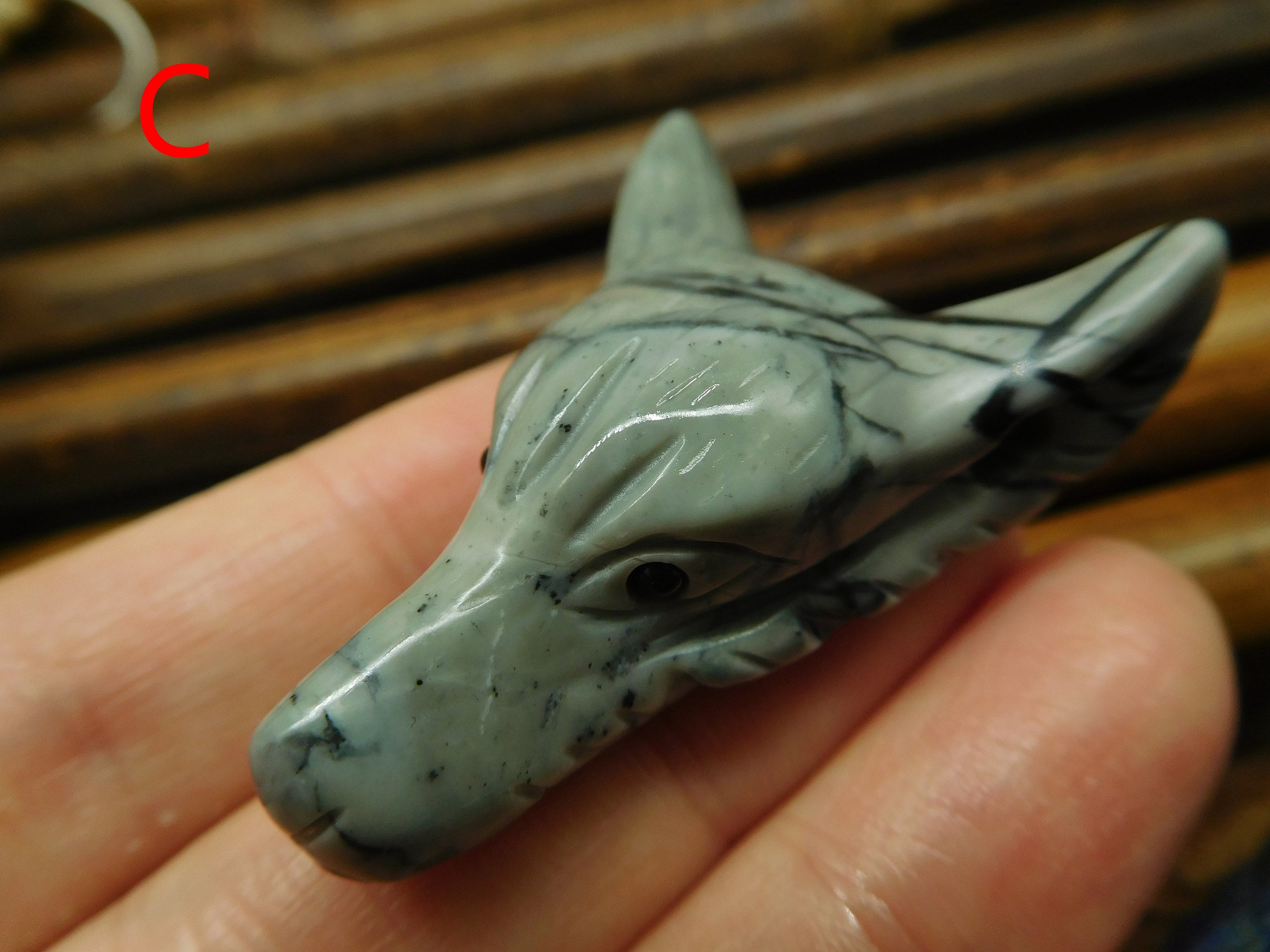 Wolf Head Bead. Picasso Jasper Wolf Jewelry. Howling Wolf | Etsy