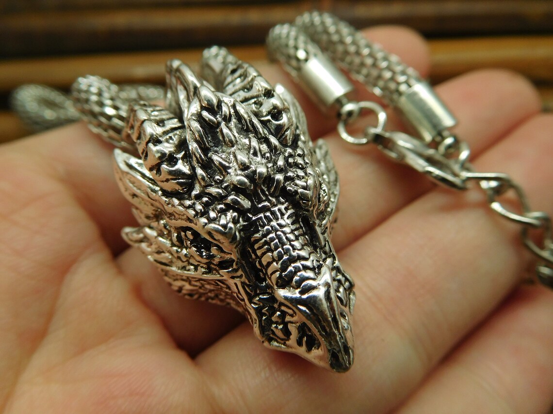 Dragon pendant. alloy dragon charm. flying dragon necklace | Etsy