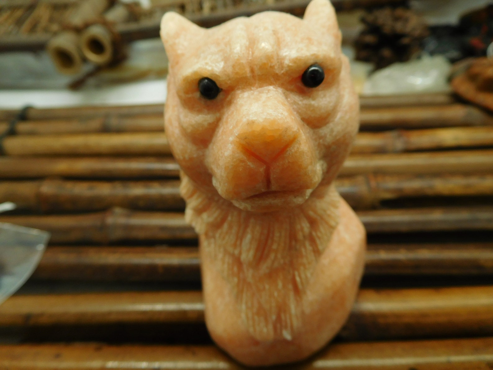 Handcarved Orange Jasper Wolf. Wolf Gift. Orange Gemstone Wolf. Wolf ...