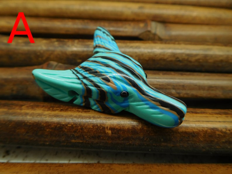 Carved Rainbow Jasper Wolf Pendant. Mix Color Gemstone. Rainbow Jasper ...