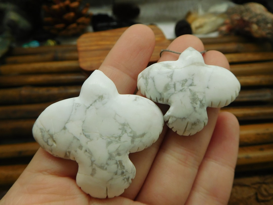 Howlite Raven Head Carving Bead. Gemstone Bead. Gemstone Howlite Eagle ...