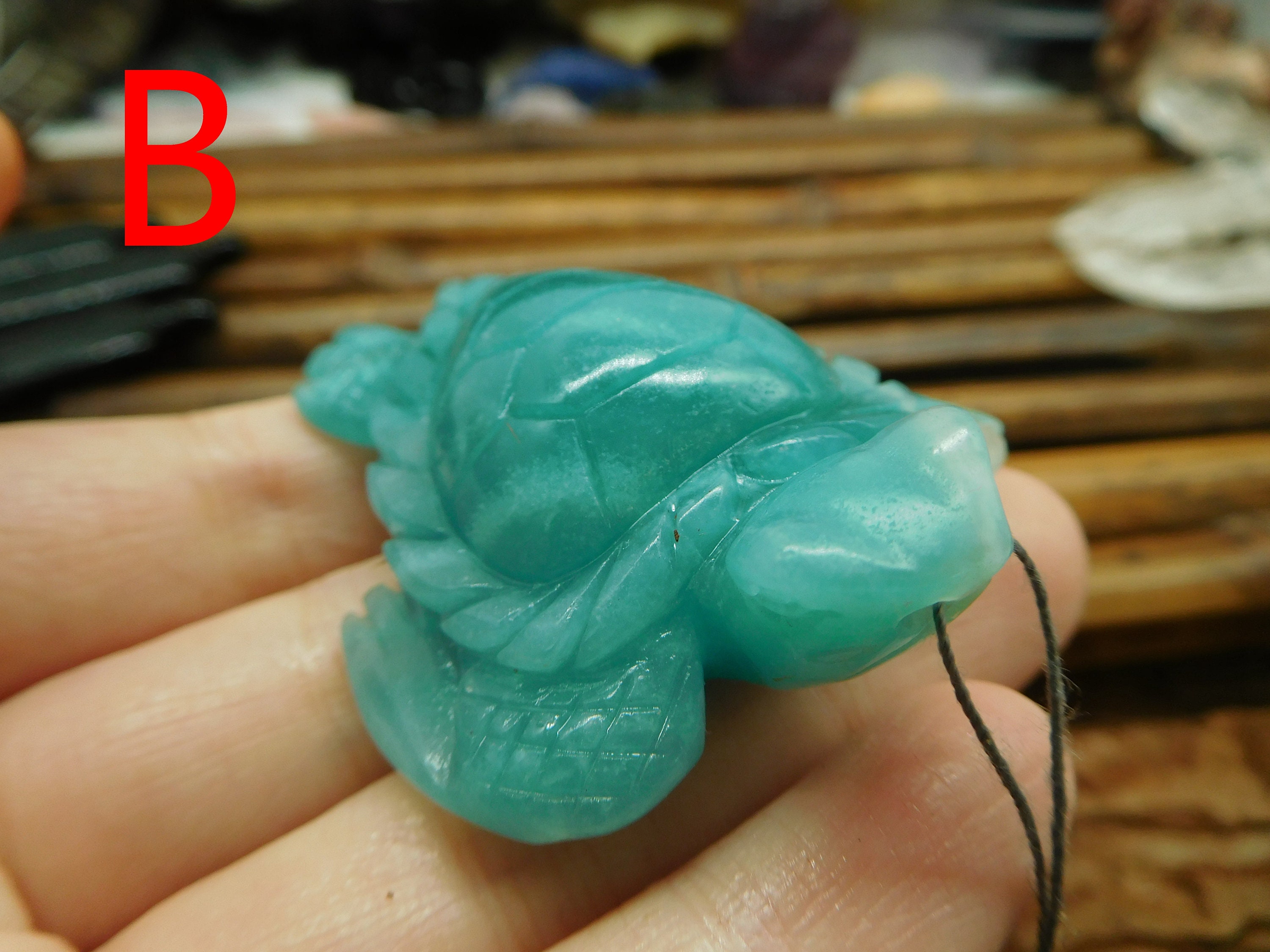 Carved Sea Turtle Pendant. Gemstone Carving. Amazonite Turtle Bead ...