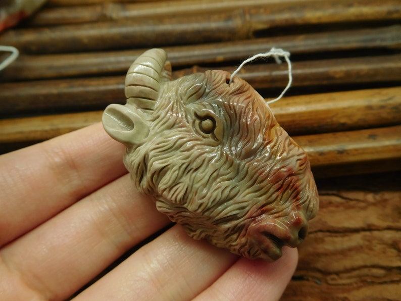 Sheep Carving Gemstone Bead. Natural Succor Creek Picture - Etsy