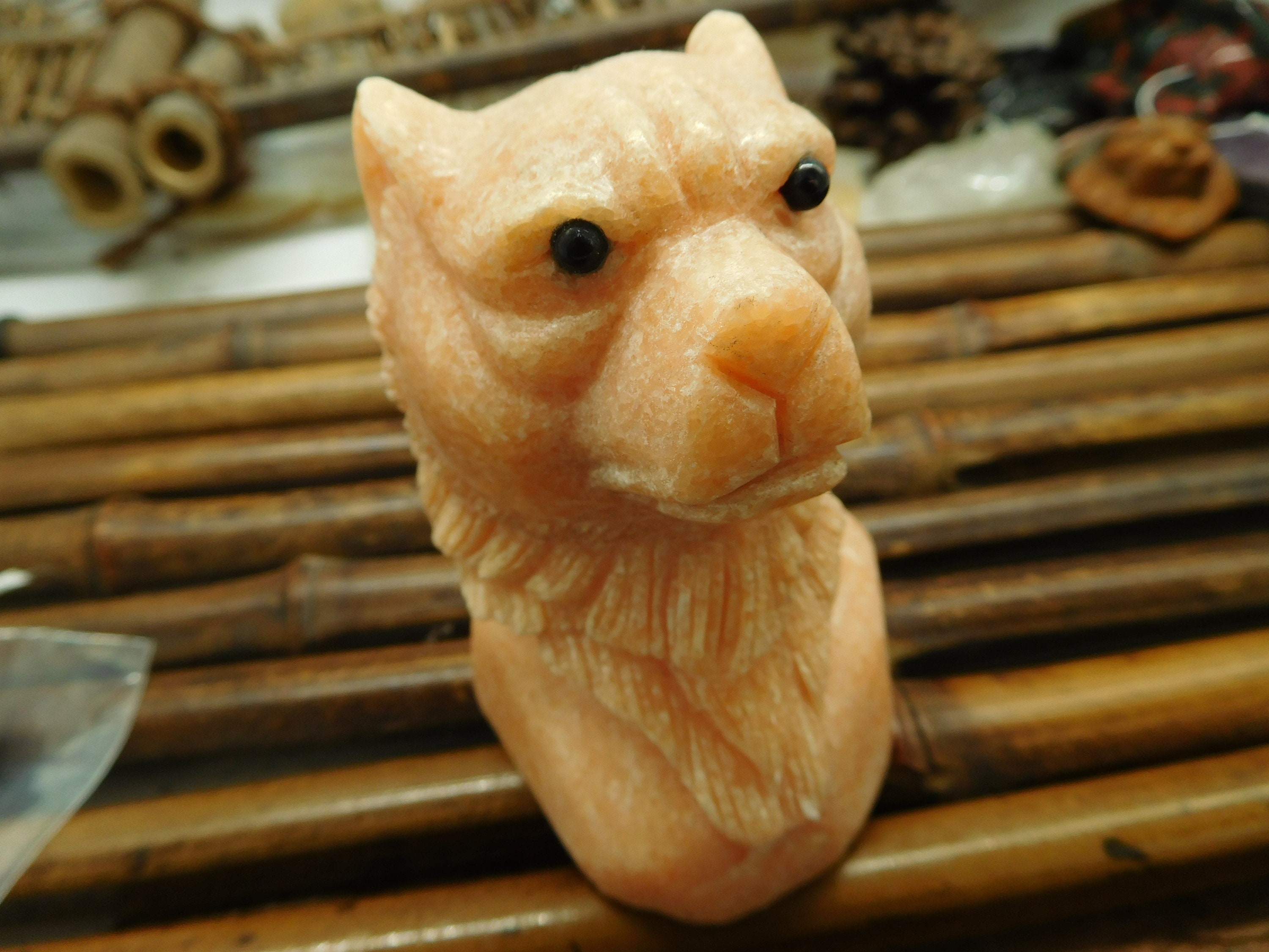 Handcarved Orange Jasper Wolf. Wolf Gift. Orange Gemstone Wolf. Wolf ...
