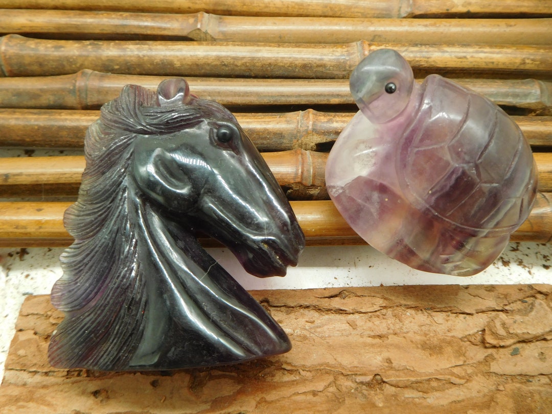 Fluorite Carve Tertle Decoration. Fluorite Carve Figurine. Animal Craft ...