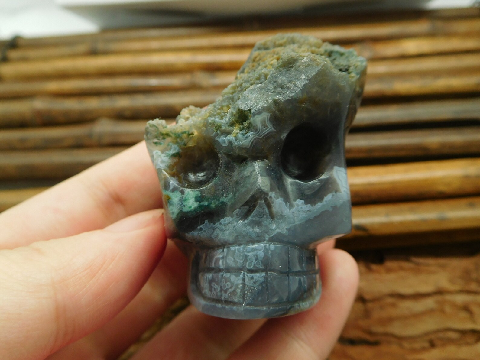 Indian Agate Gemstone Carving Skull. Unique Gemstone C0487 | Etsy