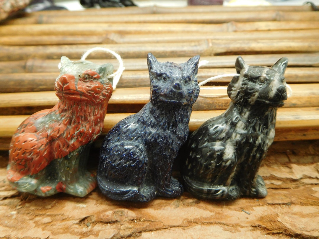 Carved Wolf Bead. Picasso Jasper Dog. Wolf Jewelry. Carve Gemstone ...