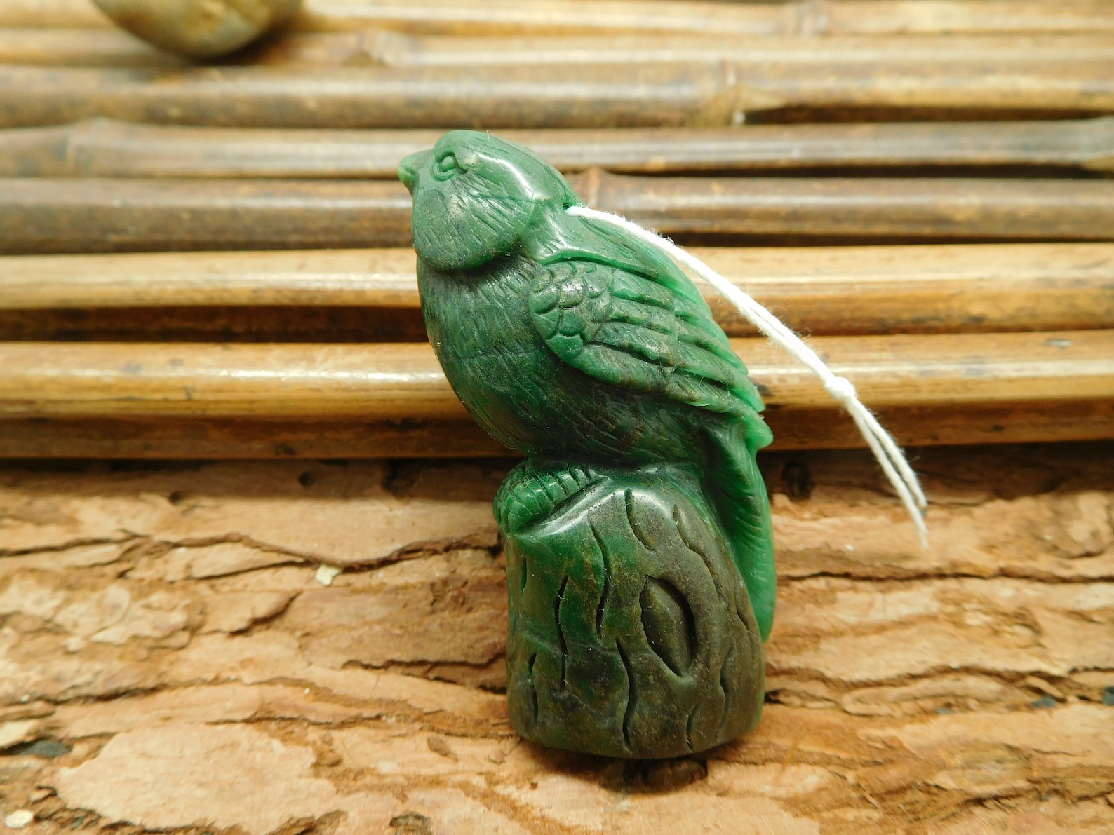 Carved Parrot Bird Pendant. African Jade Carving. Gemstone Bird Pendant ...