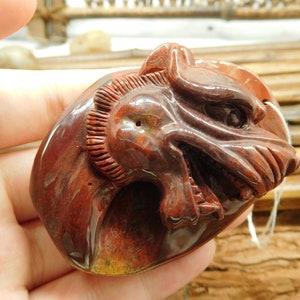 Red Agate Leopard Carving Jewelry. Hand Carved Leopard. Birthday Gift ...
