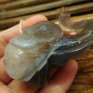 Geode Agate Gemstone Pendant. Carving Animal Totem. Animal Bead for ...