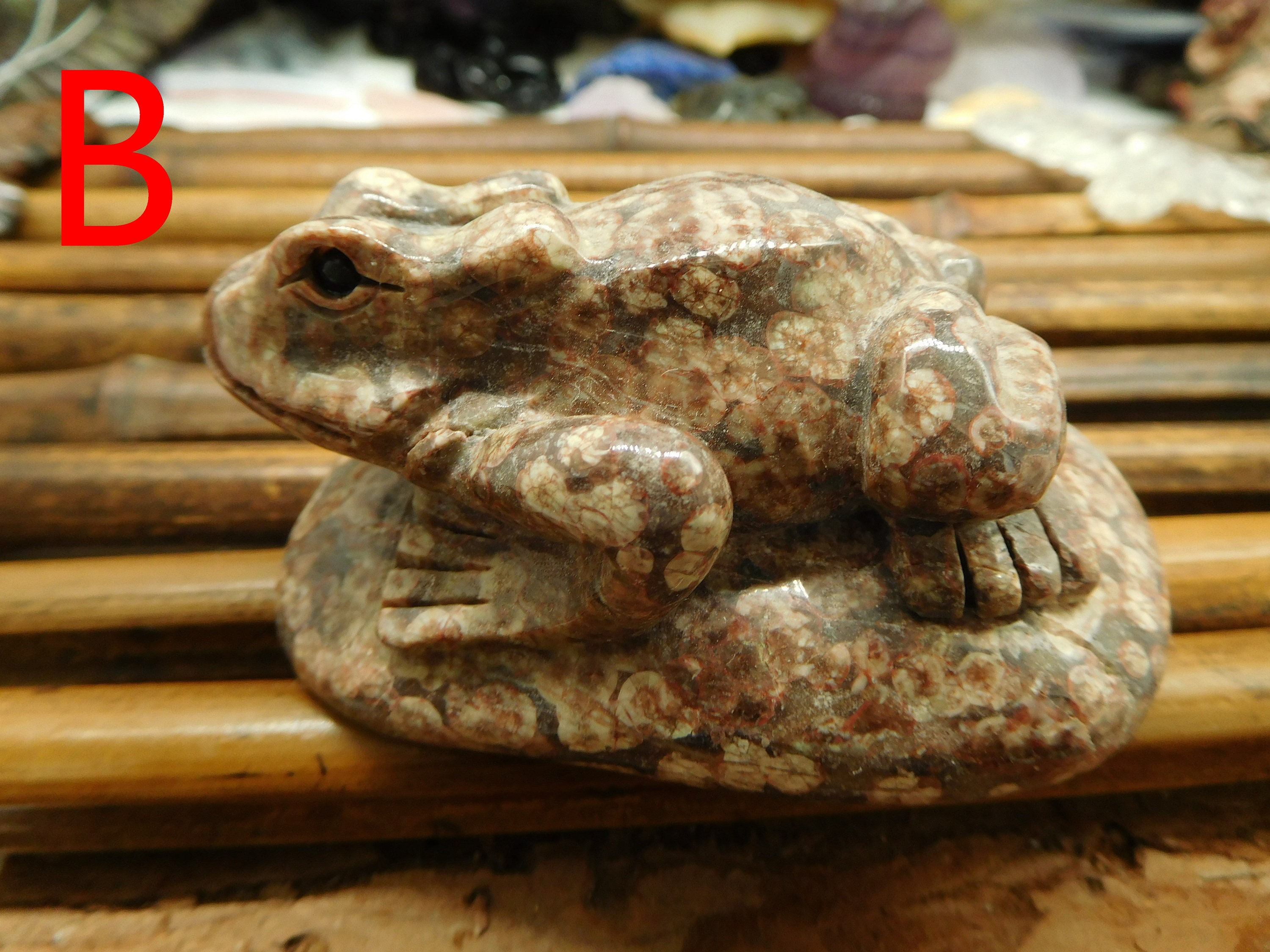 Succor Jasper Carving Frog. Stone Carve Lizard Figurine. Frog ...