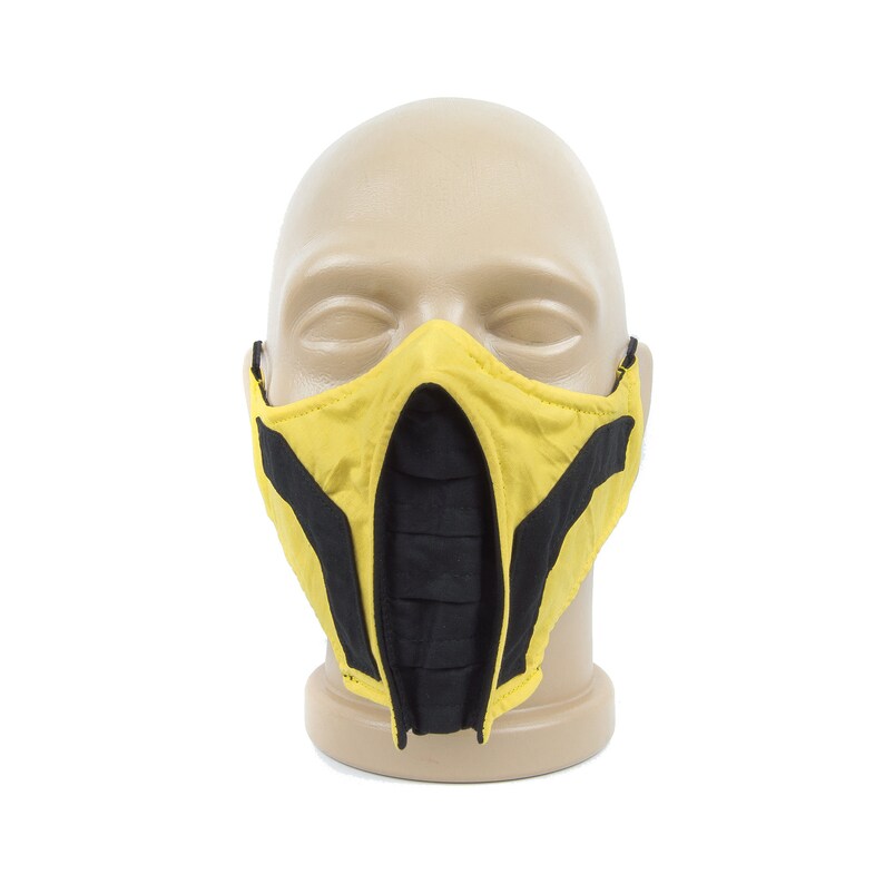 MK Scorpion Fully Sewn Mortal Kombat Face Mask - Etsy