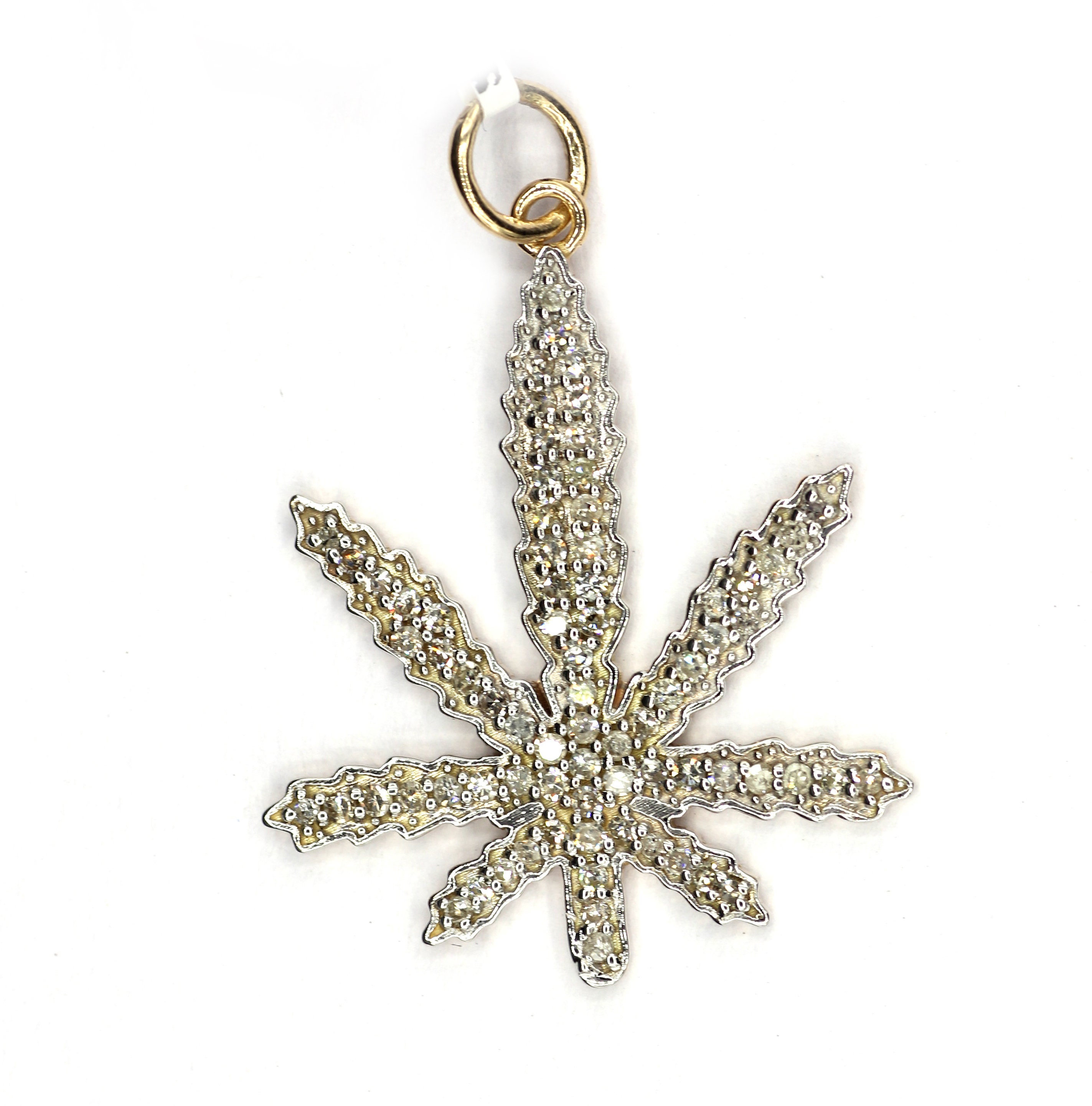 Leaf Shape 14k Solid Gold Diamond Pendants. Genuine Handmade - Etsy UK