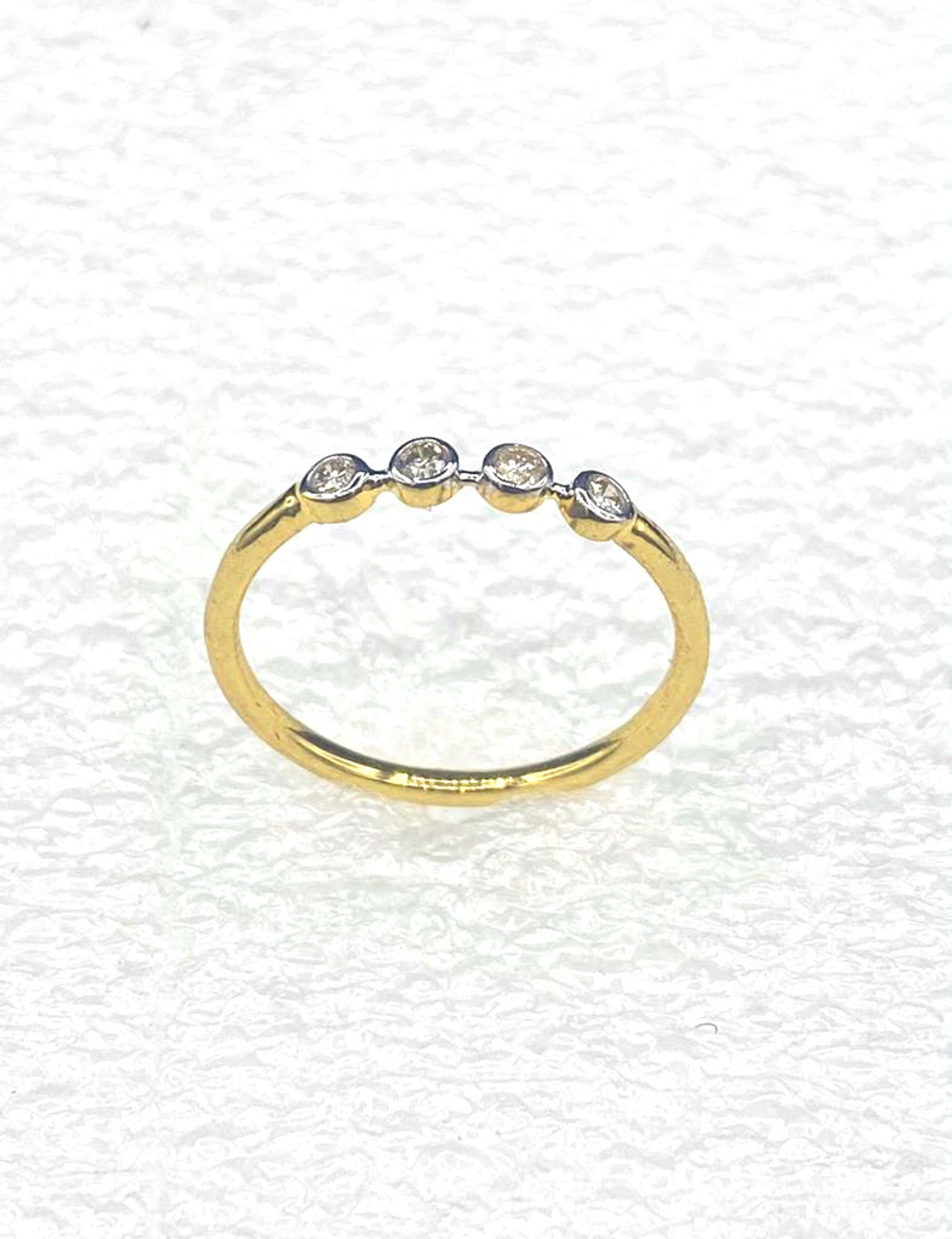 14k Solid Gold Stack Diamond Rings Stacking Gold Diamond - Etsy