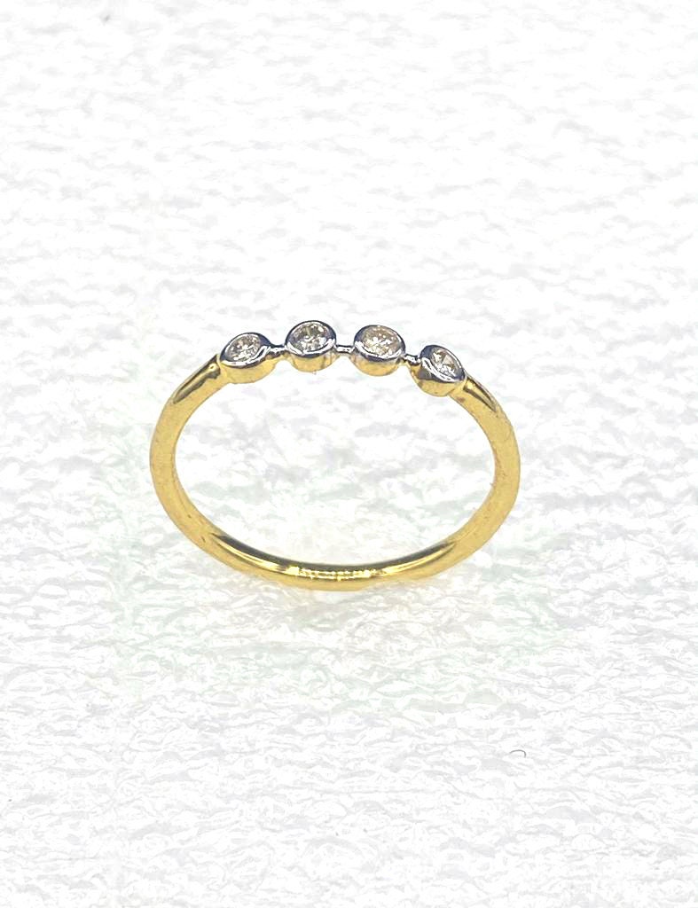 14k Solid Gold Stack Diamond Rings Stacking Gold Diamond - Etsy