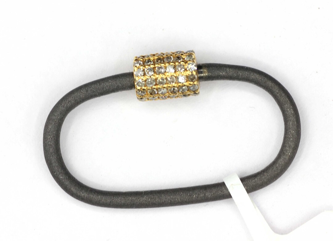 Open Shape Silver Diamond Clasps .925 Oxidized Sterling Silver - Etsy