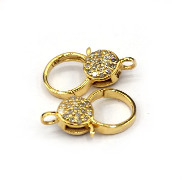 Gold Diamond Clasp - Etsy
