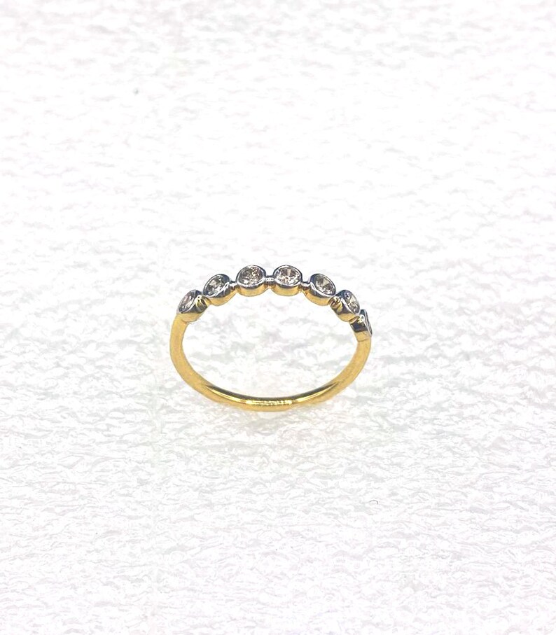 14k Solid Gold Stack Diamond Rings Stacking Gold Diamond - Etsy