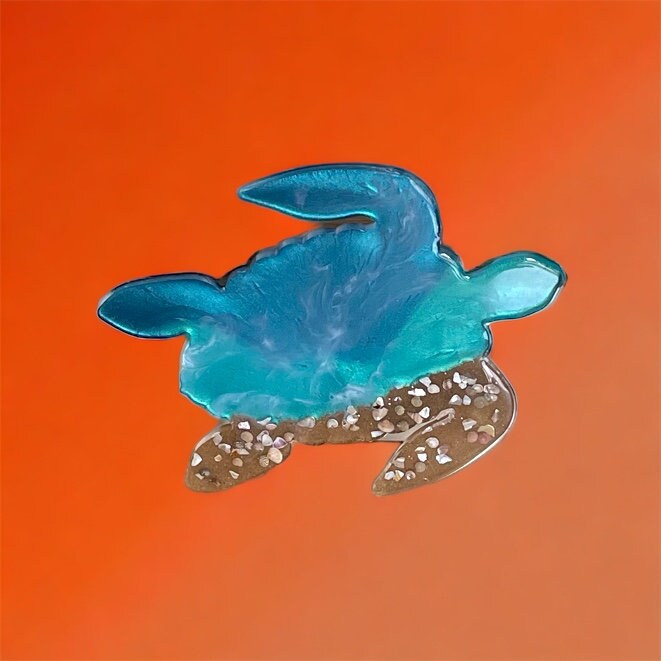 Large Turtle Tray/ocean Themed Tray/large Resin Tray/beach Tray/turtle ...