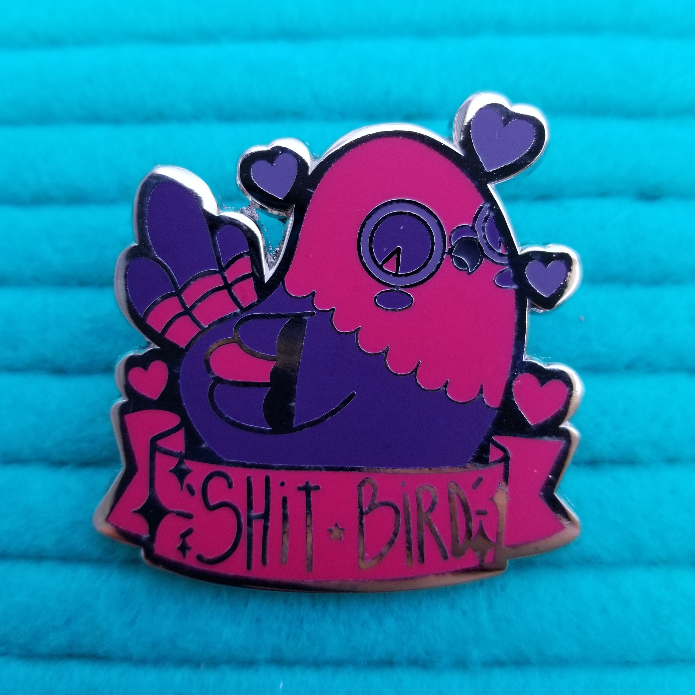 Neon Shitbird Emaille Pin | Etsy